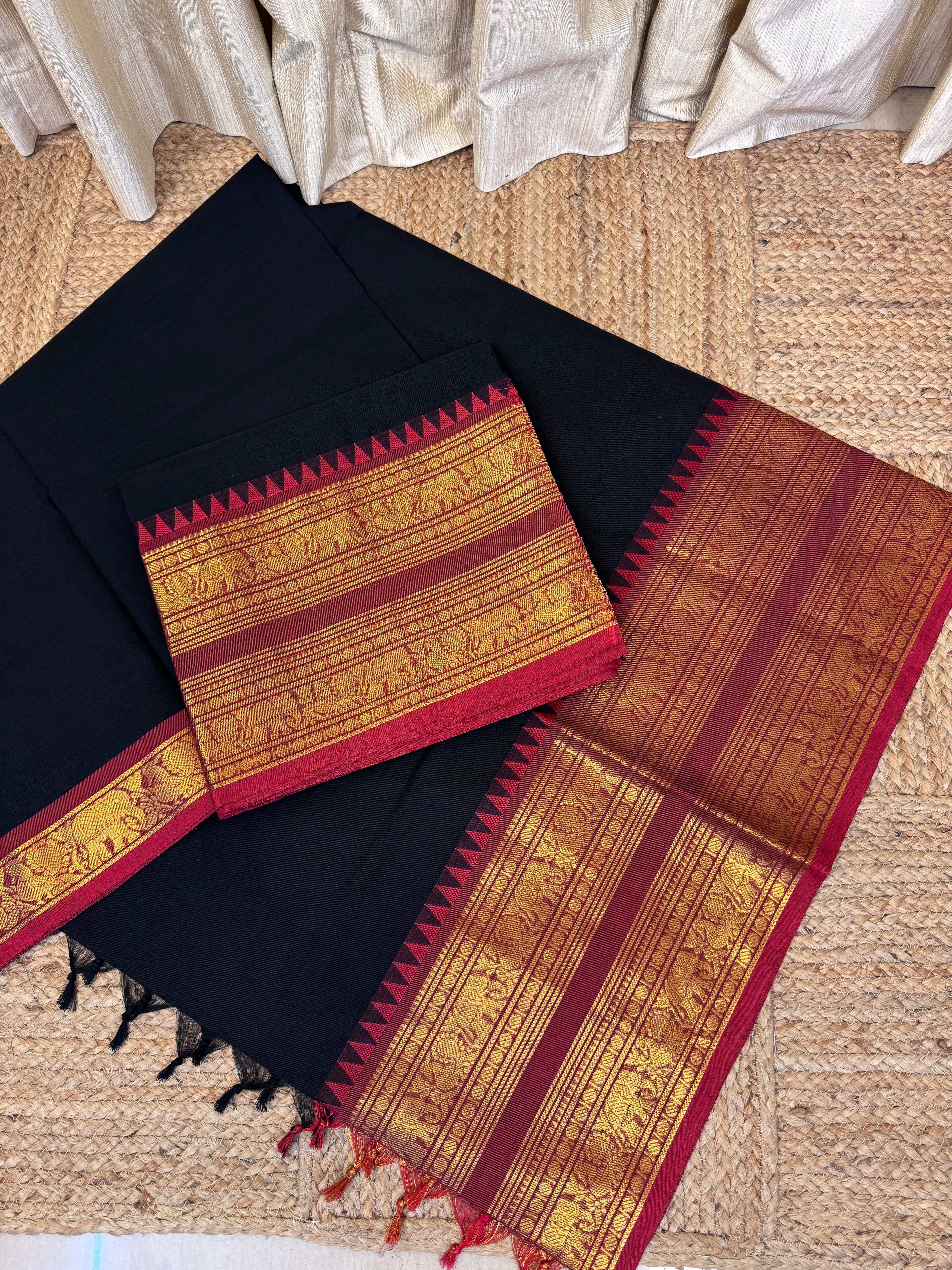 Black Chettinad 2 piece Salwar suit – LAKSHA Designer studio